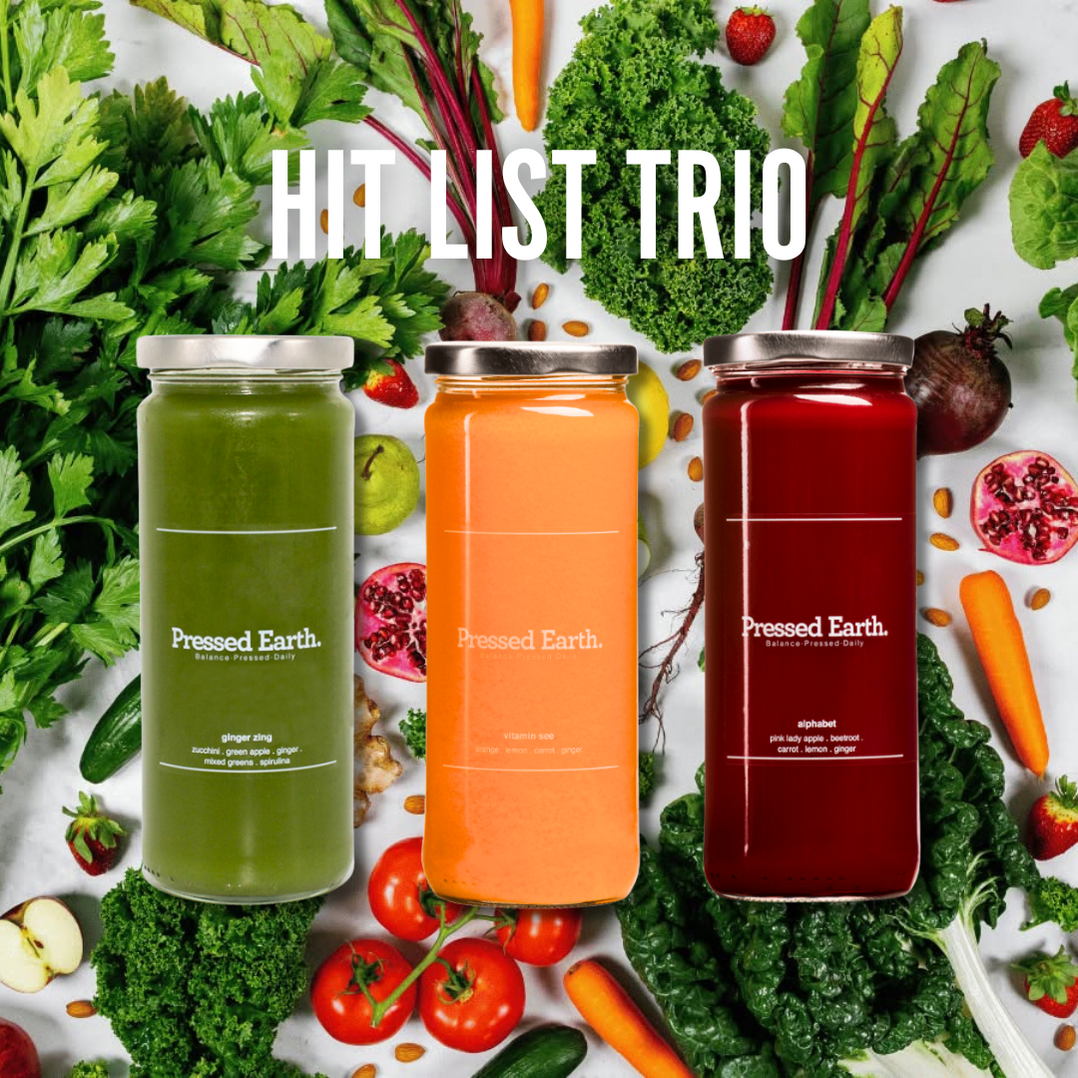 The Hit List - Pressed Earth Fresh Juice Trio - Perth Only — Dirty ...